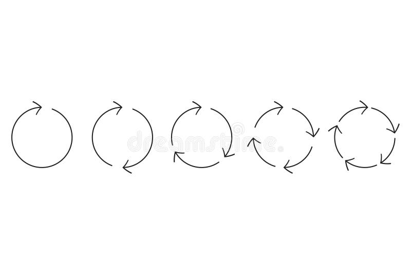 Circular Flow Process. Rotational Motion Loops. Simple Vector Graphics ...