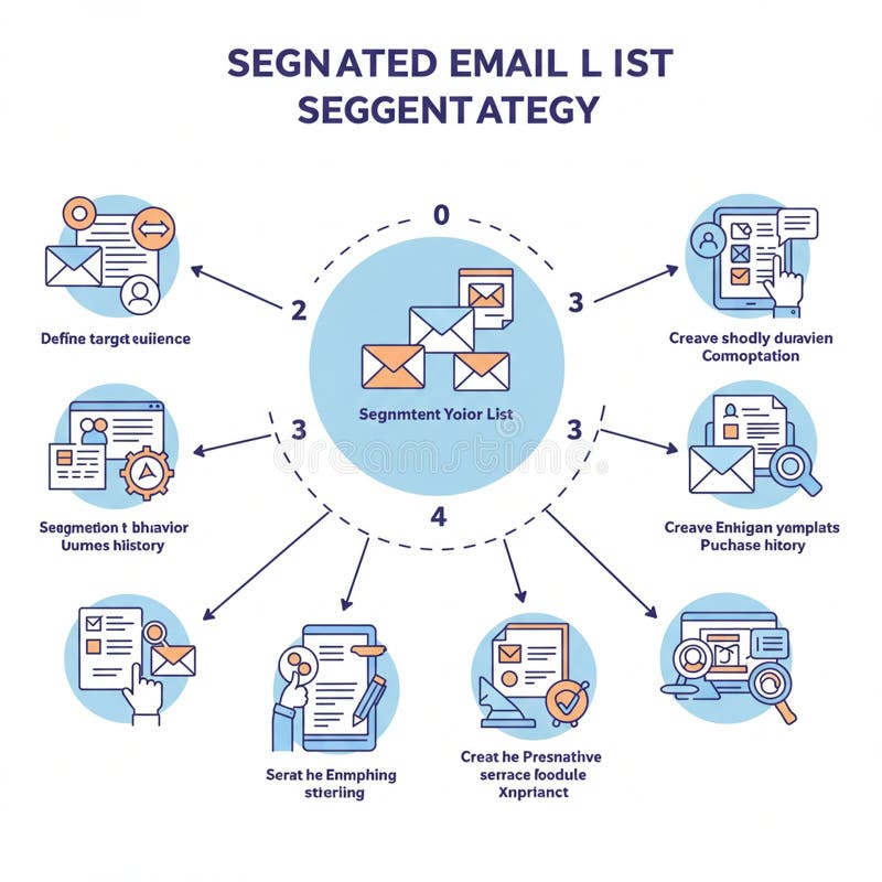 Circular Flowchart Illustrating Segmented Email List Strategies with ...