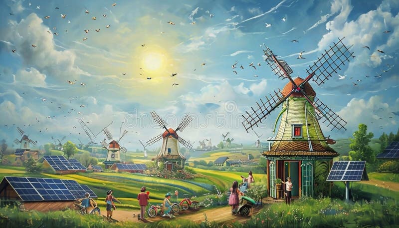 Eco Circle of Life – Folk Symbols of Balance with Nature Stock ...