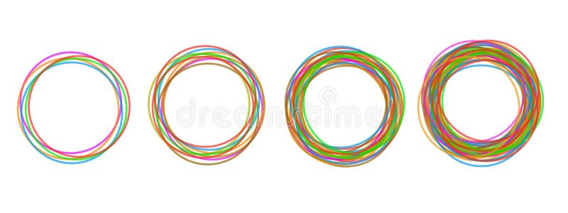 Circular Form, Set of Circles Using Sketch Drawing Circle Lines ...