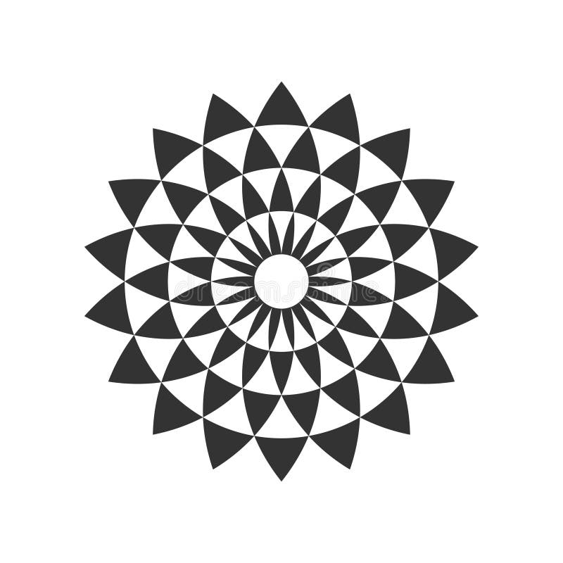 Circular Fractal Design Element Stock Vector - Illustration of petal ...