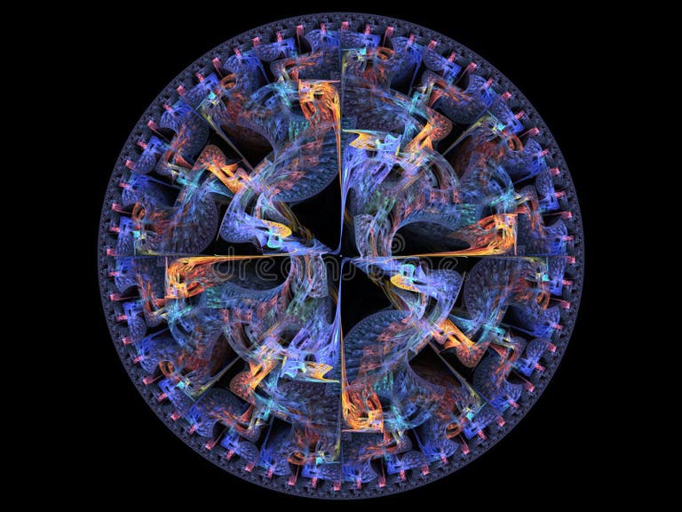 Circular Fractal stock illustration. Illustration of isolated - 186503215