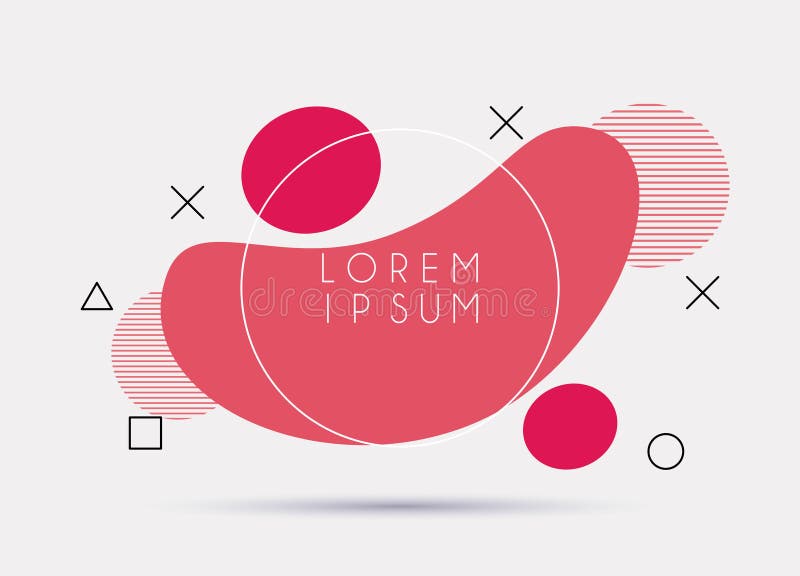 Circular Frame with Abstract Banner Modern Poster Stock Vector ...