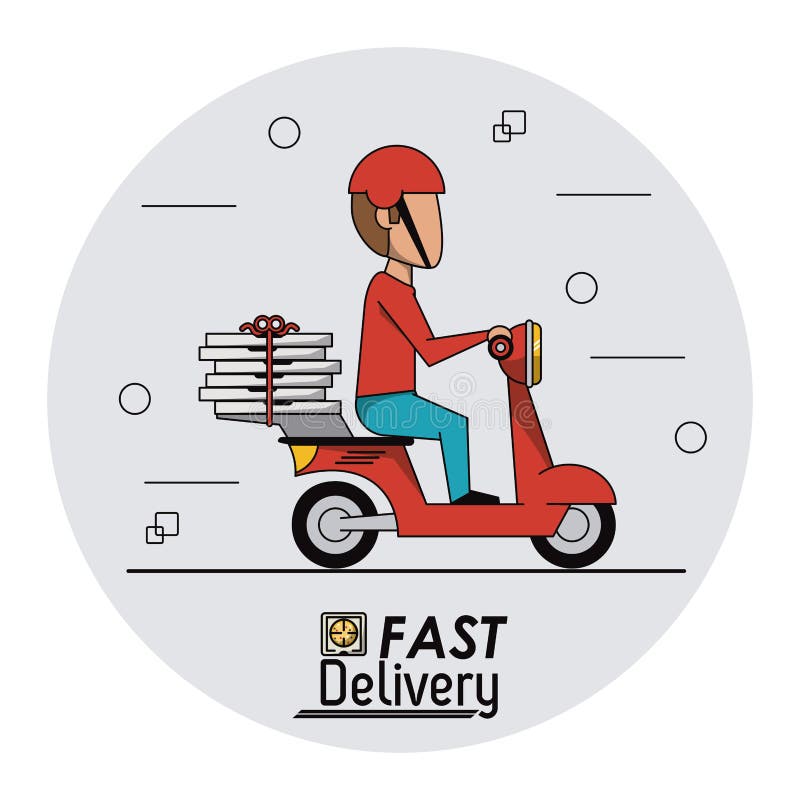 Pizza delivery box drawing stock vector. Illustration of design - 82646053