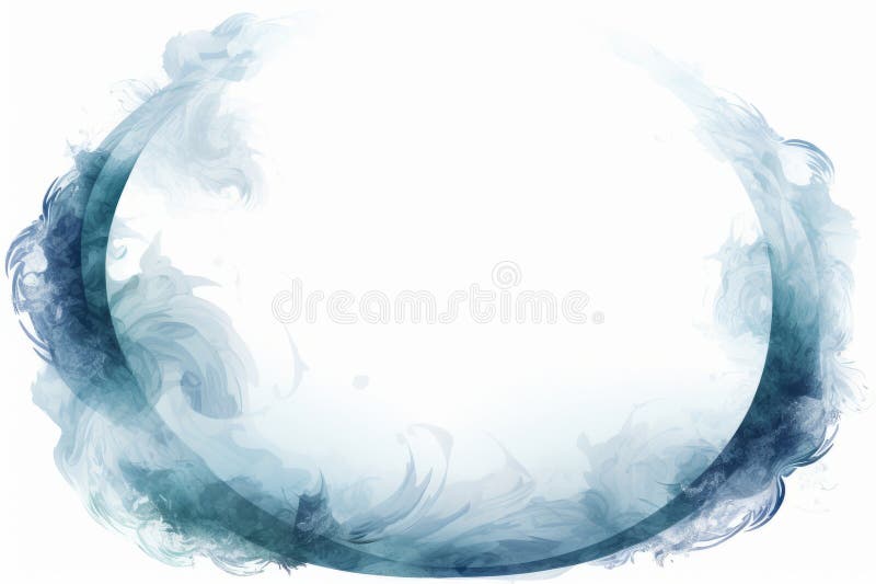 A Circular Frame with Blue Smoke in it Stock Illustration ...
