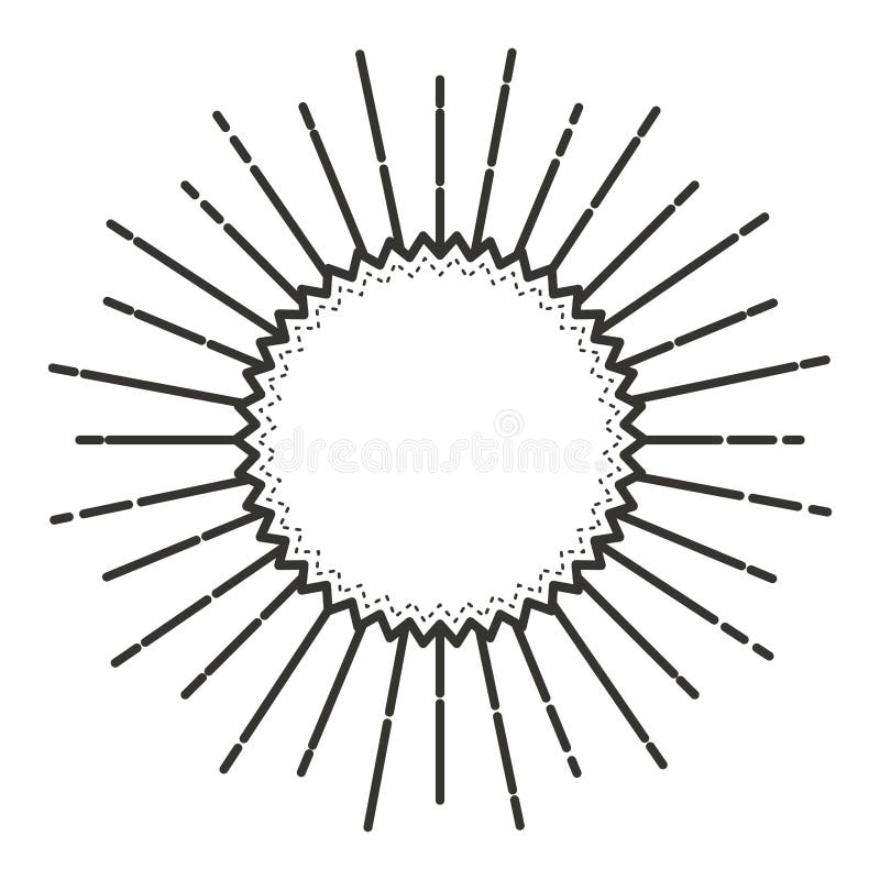 Circular frame with burst stock vector. Illustration of decoration ...