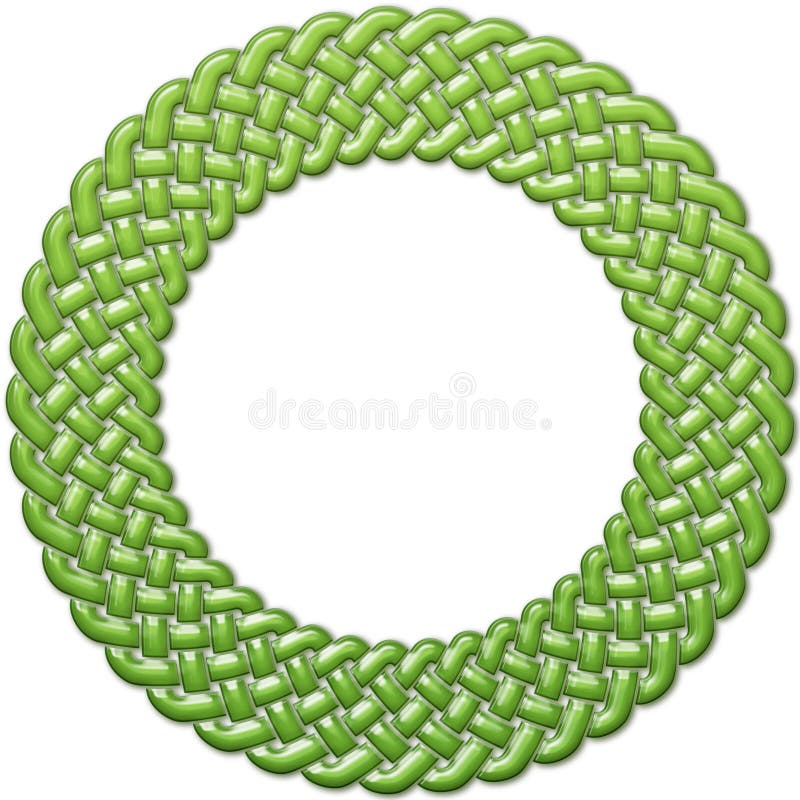 Circular Frame with Celtic Knots, Green Stock Photo - Illustration of ...