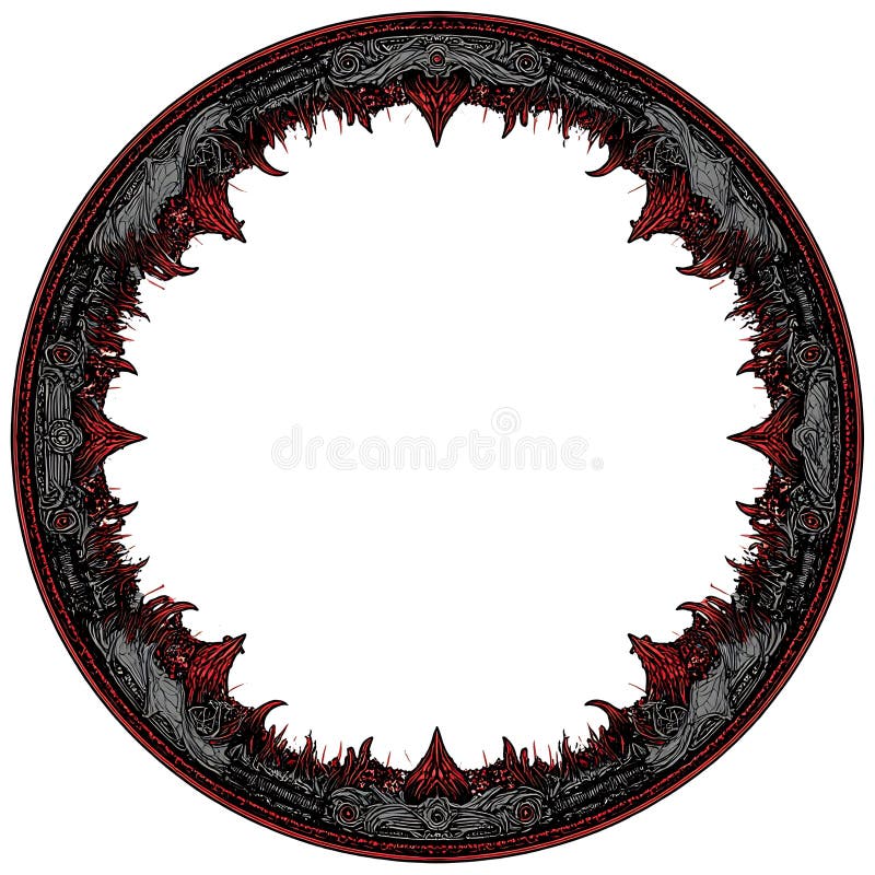 Frame with Gothic Border - Black. Rectangular Border Design for A4 ...