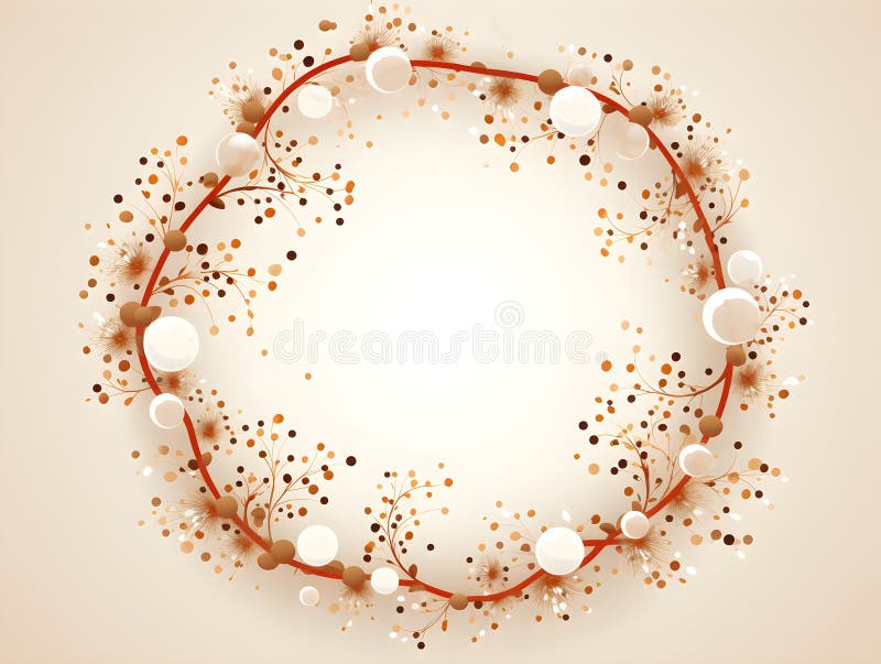 A Circular Frame Made Up of Circles and Dots. Abstract Rust Color ...