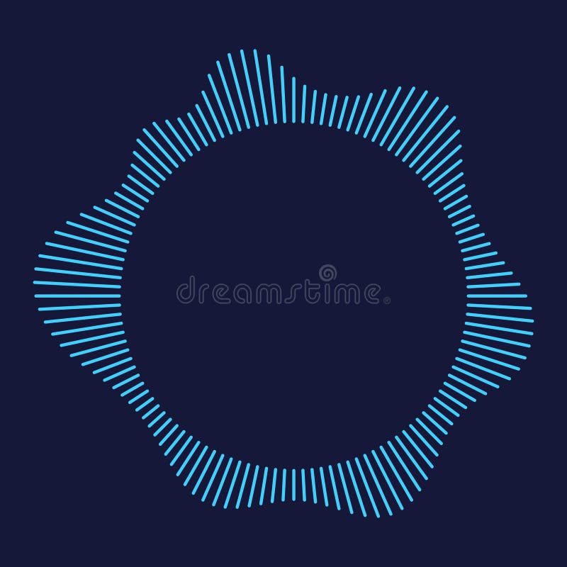 Blue Concentric Circular Patterns Creating a Visual Illusion of ...