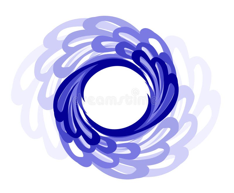 Circular Frame. Style of Water. Stock Vector - Illustration of ...