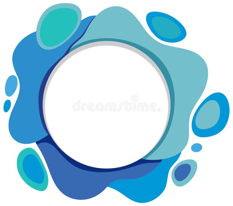 Circular frame with water stock vector. Illustration of tones - 303227249