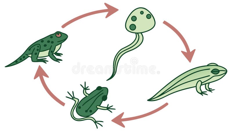 Circular Frog Life Cycle Diagram Educational Vector, Vector Design ...