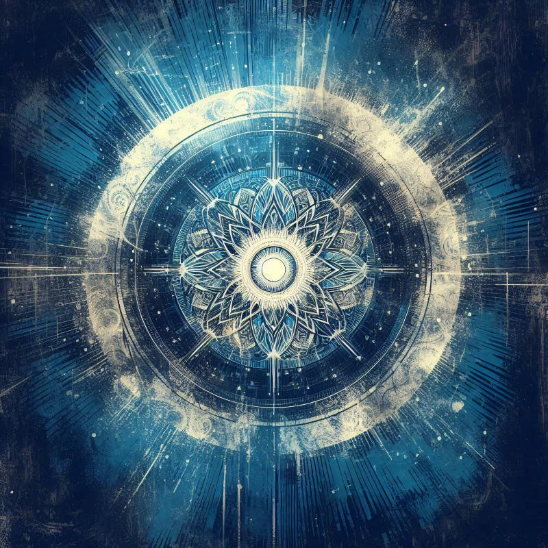 A Circular, Futuristic Design with a Glowing Center, Surrounded by ...