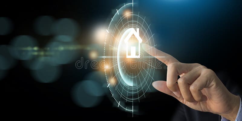 Circular Futuristic Interface of Smart Home Automation Assistant on a ...