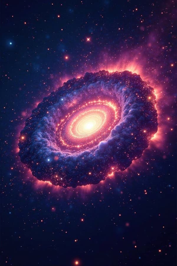 Circular Galaxy, Glittering Stars, Deep Space , Circles, Fantasy Stock ...