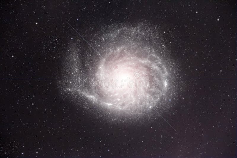 Circular Galaxy with Its Glowing Center Stock Image - Image of ...