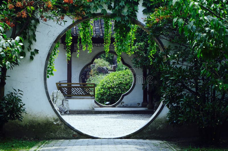Gate Of Circular Earthed Dwelling Building In Blue Sky Stock Image ...
