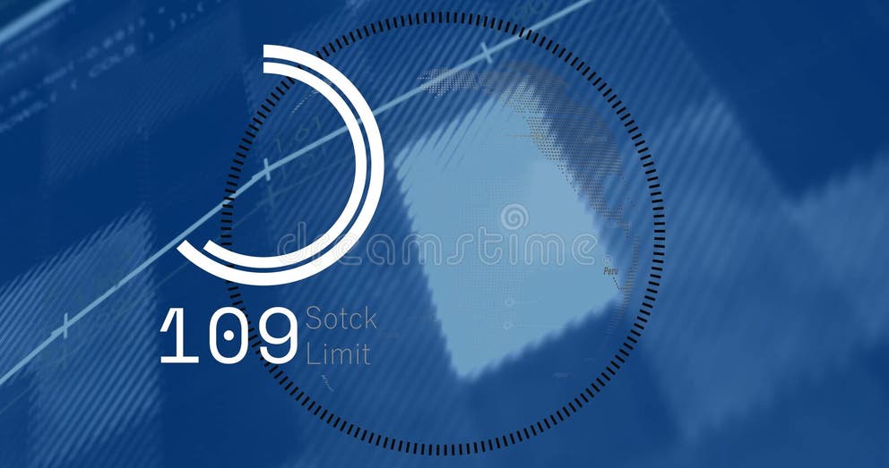 Circular Gauge Showing 109 Sotck Limit in Dashboard with Dashed Border ...