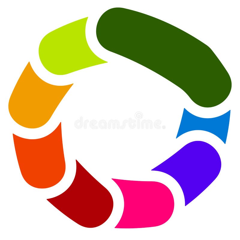 Circular Generic Symbol, Icon - Rotated Overlapping Bars, Rounded ...