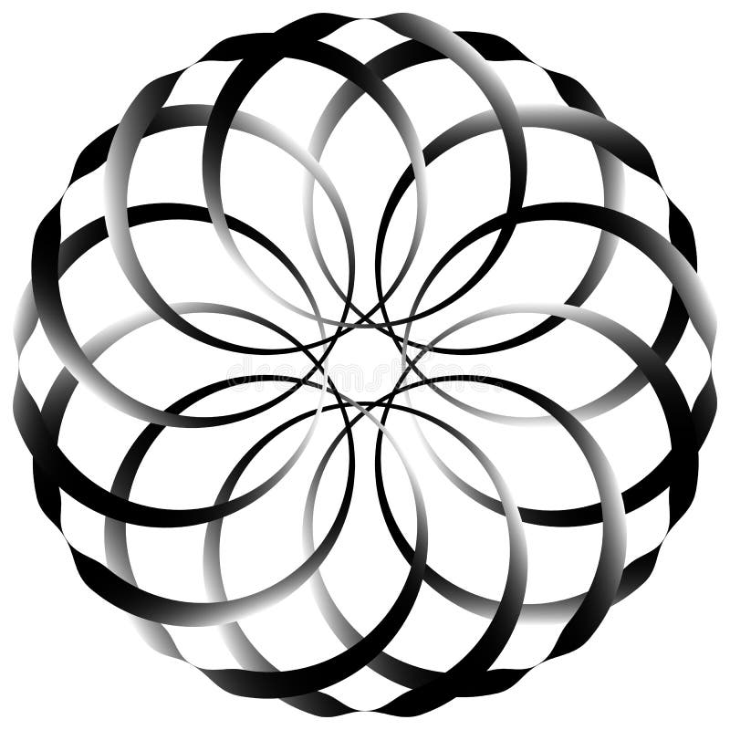 Circular Geometric Decorative Pattern. Abstract Round Element Stock ...