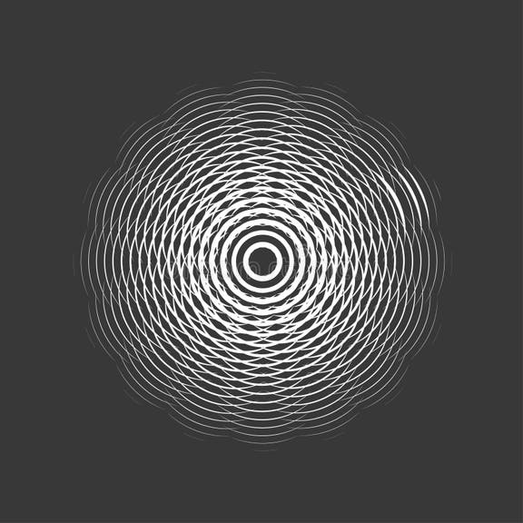 Circular Geometric Design with Concentric Layered Patterns Radiating ...