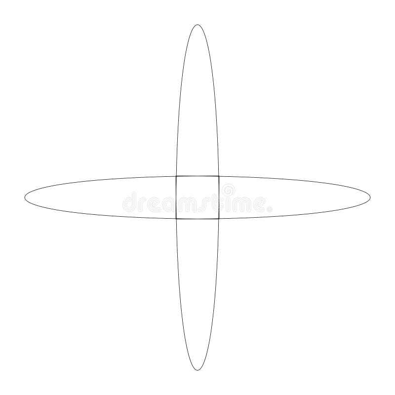 Outline of Radial, Radiating Geometric Element. Abstract Shape Stock ...