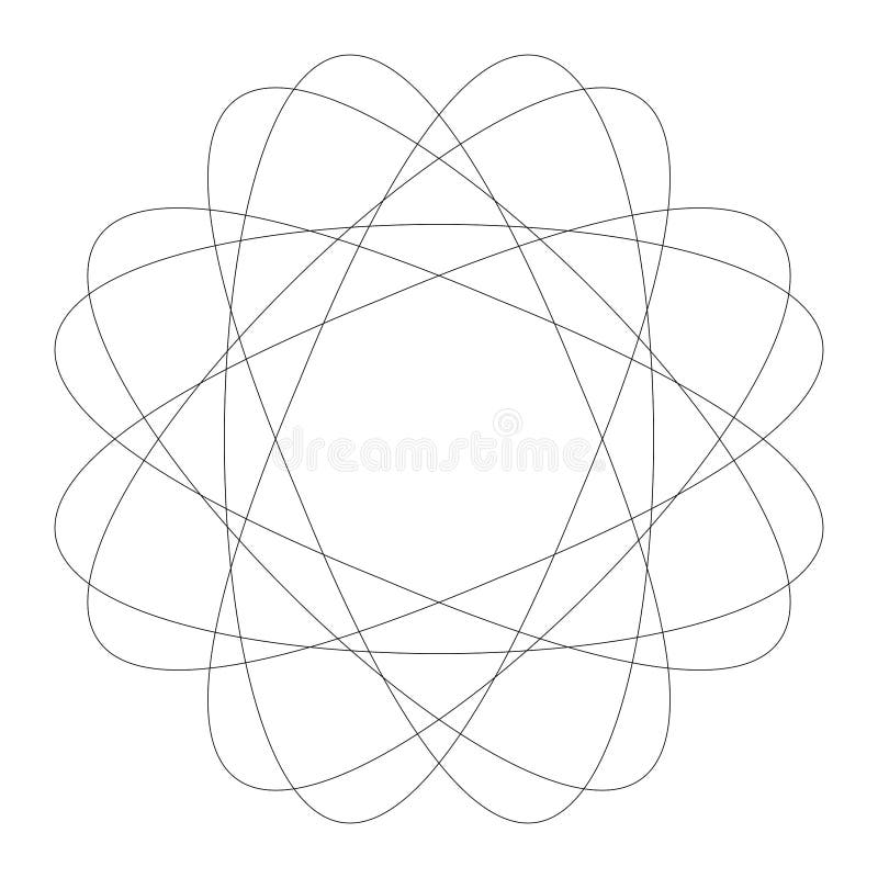 Outline of Radial, Radiating Geometric Element. Abstract Shape Stock ...