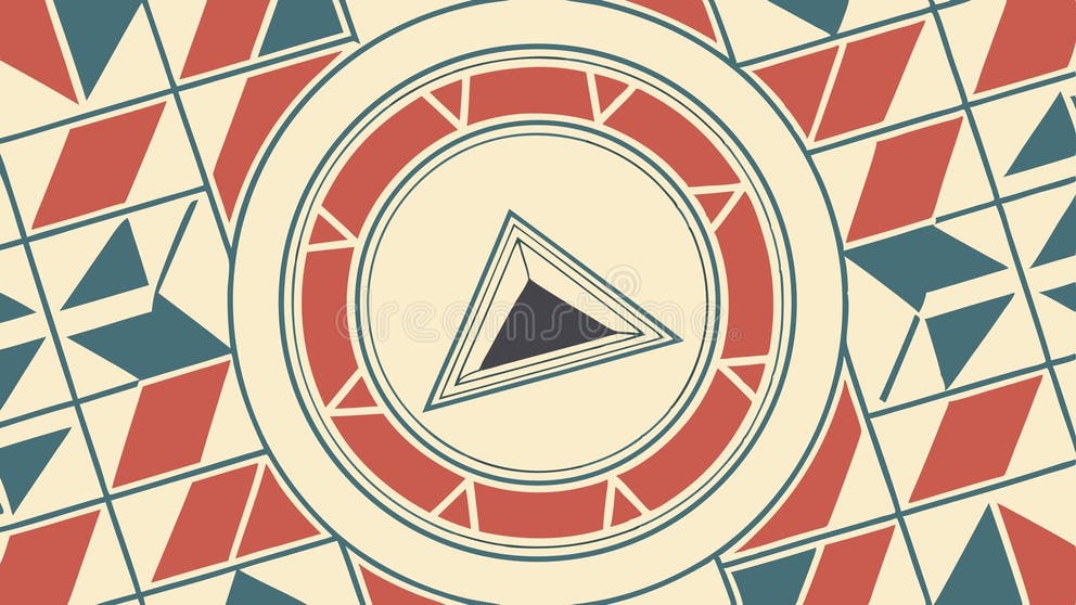 Circular Geometric Design with Triangular Core. Abstract Vector. Vector ...