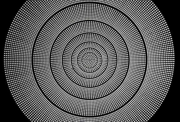Circular Geometric Drawing that Creates Optical Effects Stock ...