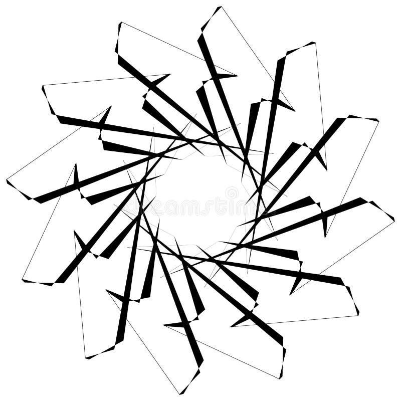 Circular Geometric Element. Rotating Shapes, Forms Abstract ...