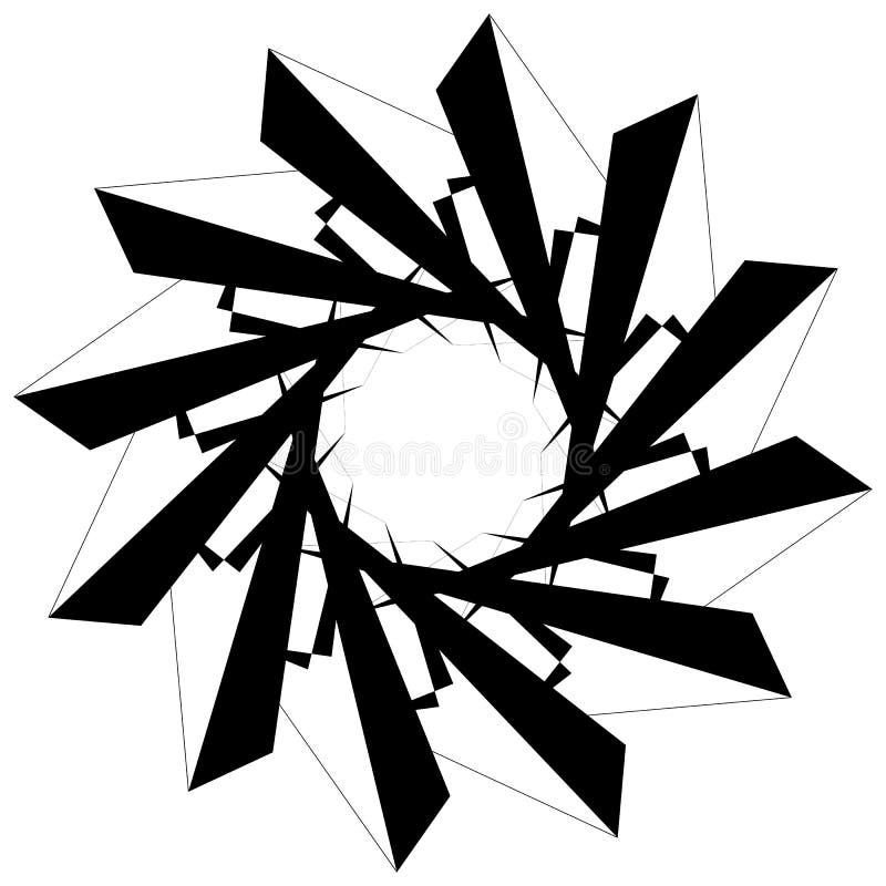 Circular Geometric Element. Rotating Shapes, Forms Abstract ...