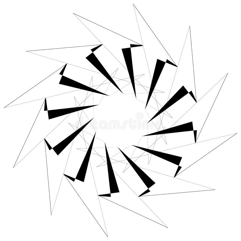 Circular Geometric Element. Rotating Shapes, Forms Abstract ...