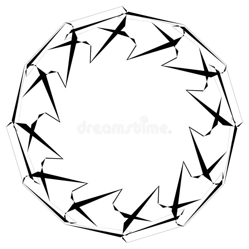 Circular Geometric Element. Rotating Shapes, Forms Abstract ...