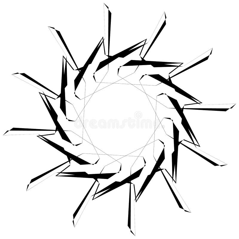 Circular Geometric Element. Rotating Shapes, Forms Abstract ...