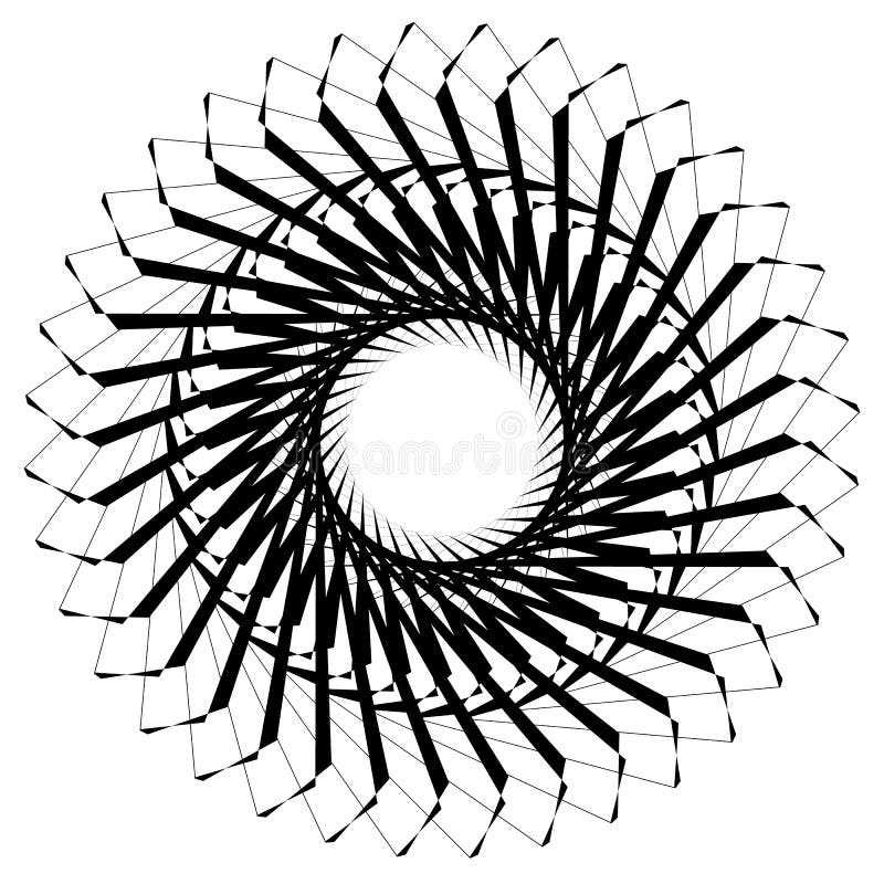 Circular Geometric Element. Rotating Shapes, Forms Abstract ...