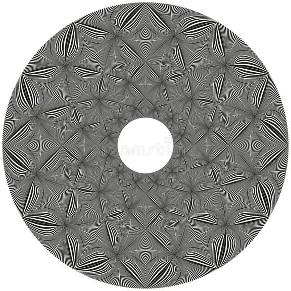 Circular Geometric Pattern. Abstract Radial Design. Complex Vector Mandala. Concentric Texture ...