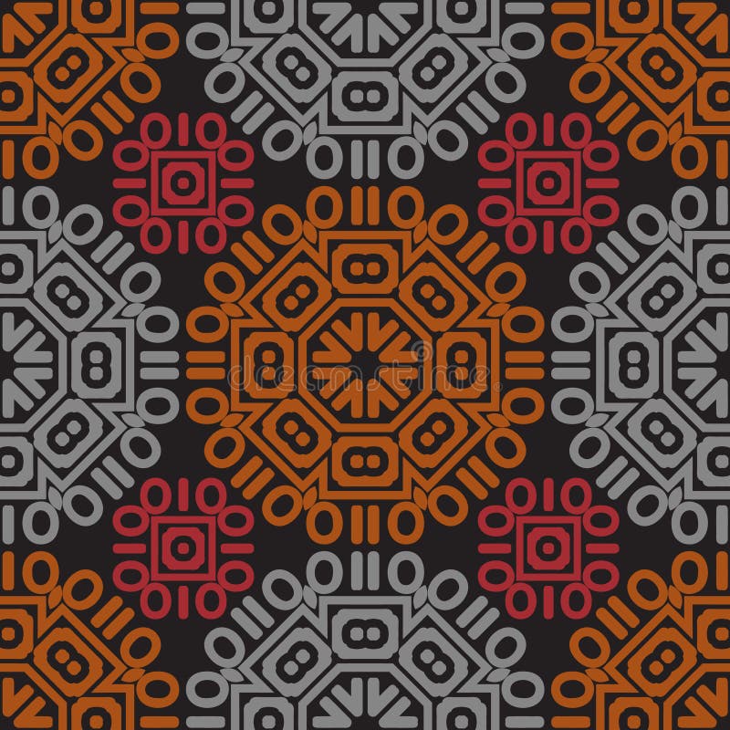 Circular Geometric Pattern Design with Computer Generated Shapes Stock ...
