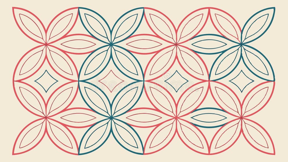 Circular Geometric Pattern Design, Vector Design Generative AI Stock Illustration - Illustration ...