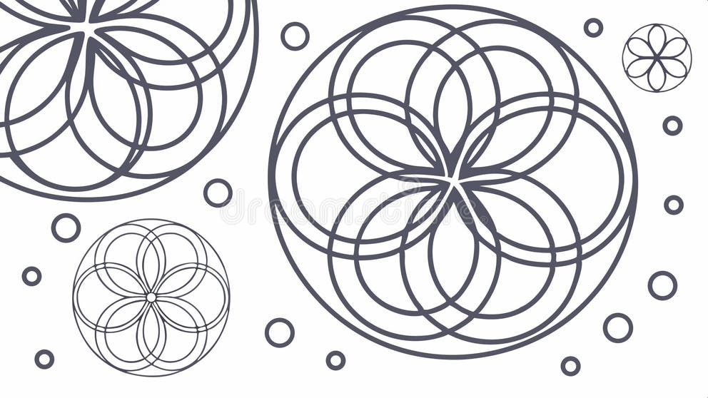 Circular Geometric Pattern with Dots, Decorative Abstract Motif Vector ...