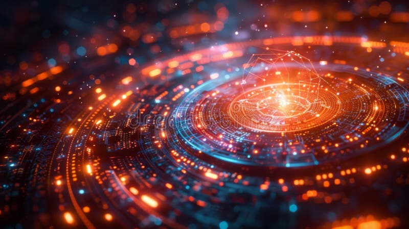 A Circular Geometric Structure with Concentric Rings and Intricate ...