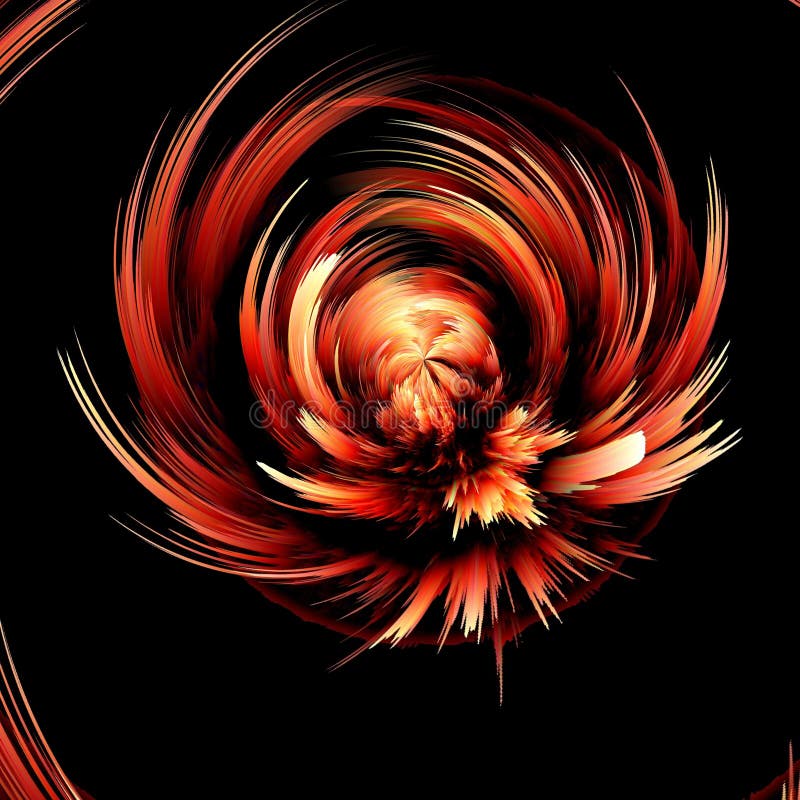 Circular Glowing Firework Exploding on a Black Background Stock ...