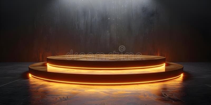 Circular Gold Stage: Ideal for Logo and Icon Design Across Various ...