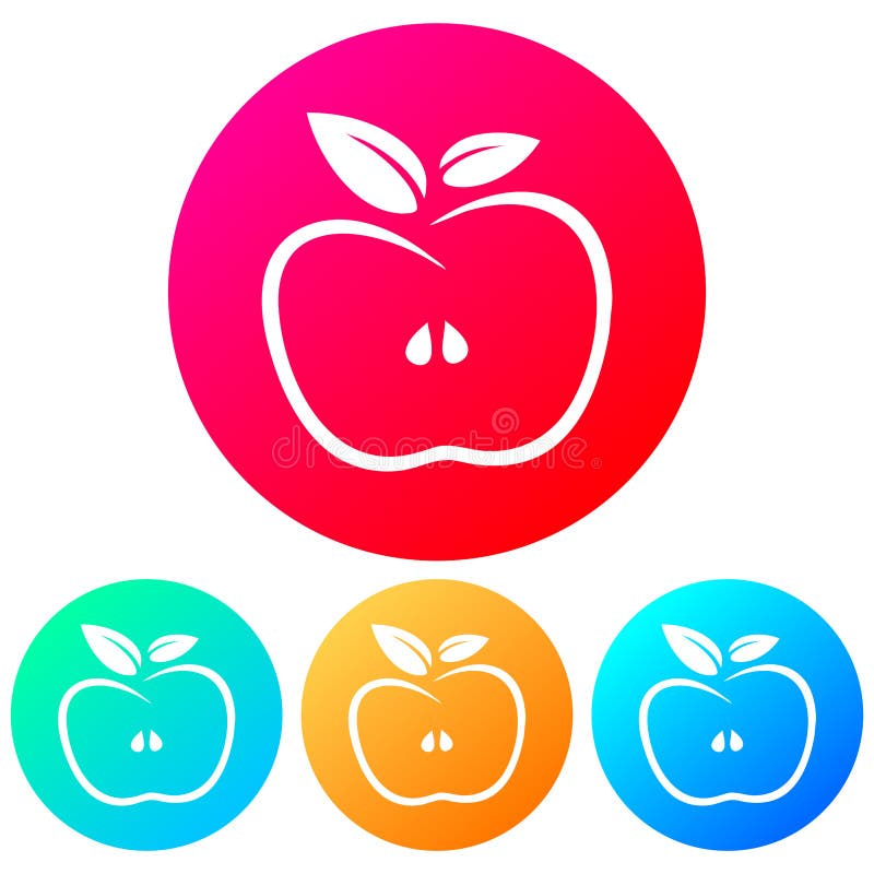 Apple Logo Design Gradient Stock Illustrations – 227 Apple Logo Design ...