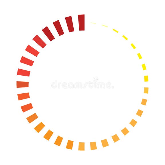 Circular Gradient Bar. Gradient Timer Vector. Red To Yellow Tones. Abstract Round Shape Stock ...