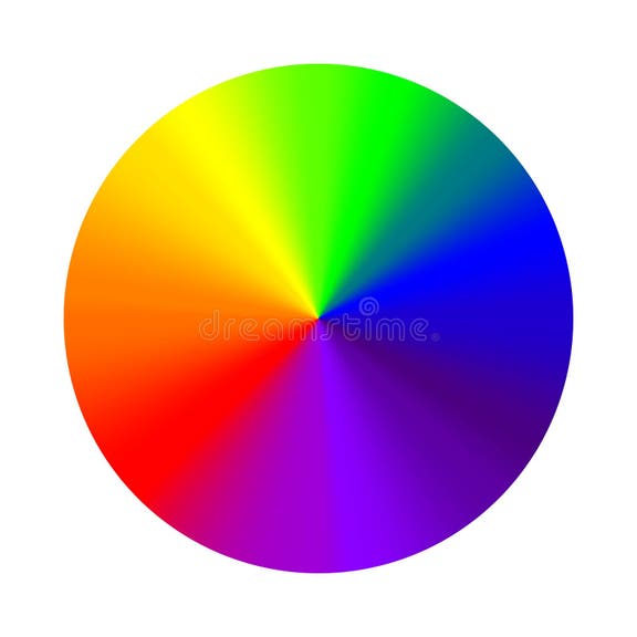 Circular Gradient Rainbow, Vector Round Color Palette Cone Rainbow ...