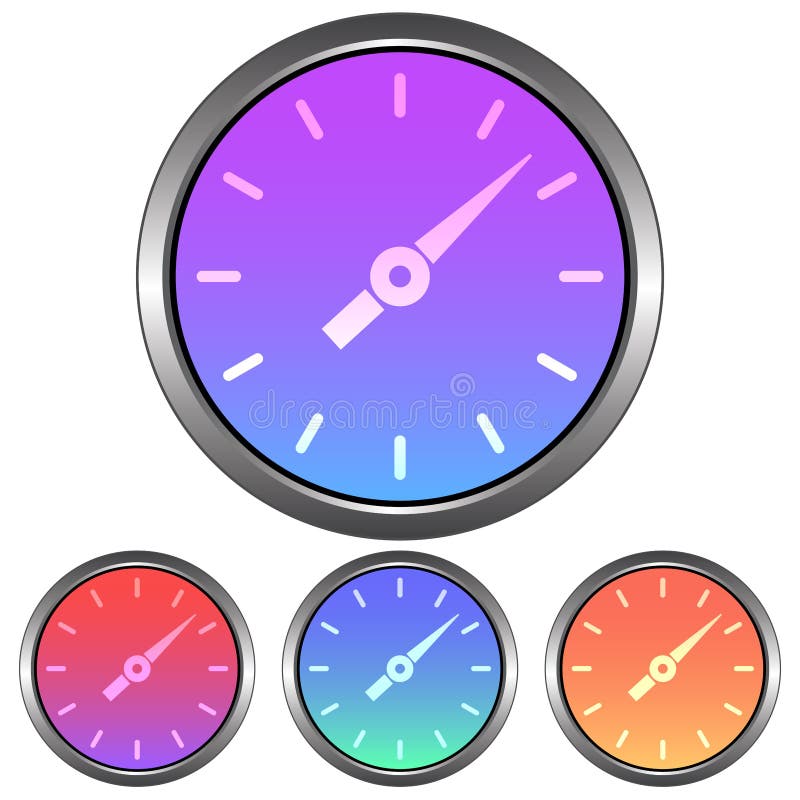 Speed Dial For A Car Maximum Power Stock Illustration - Illustration of ...