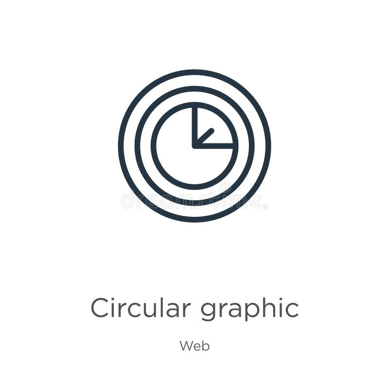 Circular Graphic Icon. Thin Linear Circular Graphic Outline Icon ...