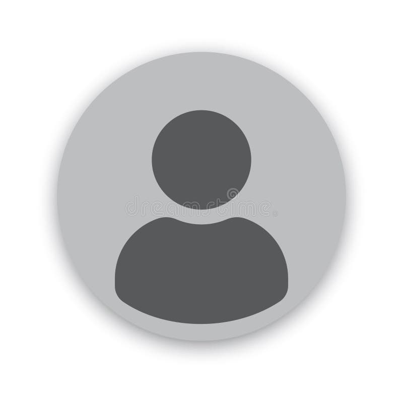 Circular Gray User Icon. Dark Gray Silhouette Inside Lighter Circle ...