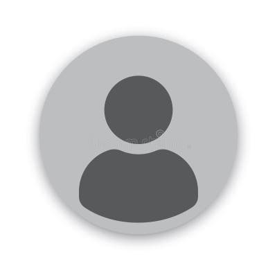 Circular Gray User Icon. Dark Gray Silhouette Inside Lighter Circle ...